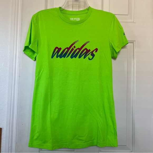 adidas | Tops | Adidas Neon Green Tee | Poshmark
